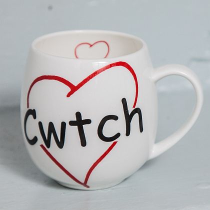 Cwtch mug - Tel: 01495 224893